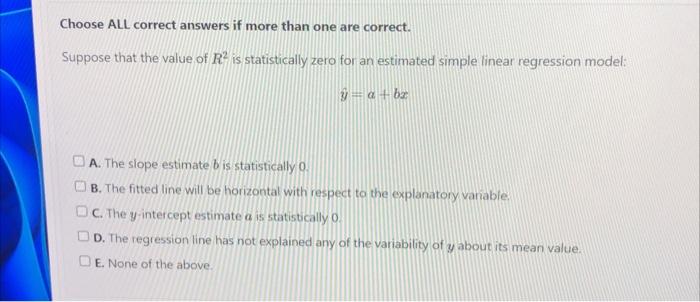 Solved Choose All Correct Answers If More Than One Are