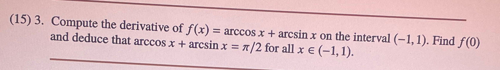Solved This is a calcalus question.Please show all working | Chegg.com