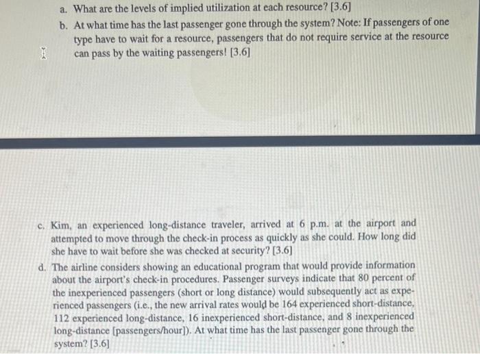 Solved a. What are the levels of implied utilization at each | Chegg.com