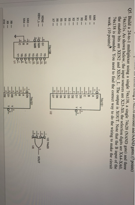Solved - ug a rango decoder and NAND gates. (7 points) Q5. | Chegg.com