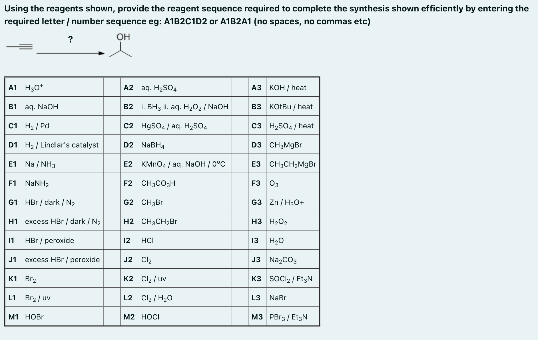 Solved Using the reagents shown, provide the reagent | Chegg.com