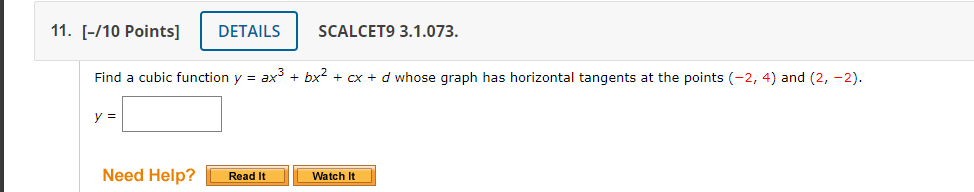 Solved Find a cubic function y=ax3+bx2+cx+d ﻿whose graph has | Chegg.com