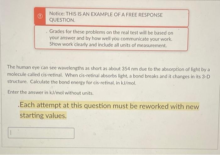 Solved Notice: THIS IS AN EXAMPLE OF A FREE RESPONSE | Chegg.com