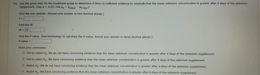 Solved A deficiency of the trace element selenium in the | Chegg.com