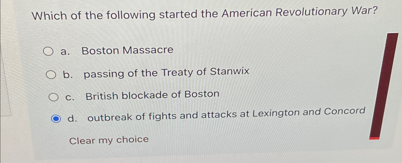 Solved Which of the following started the American | Chegg.com