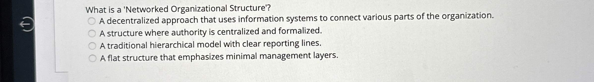 Solved What is a 'Networked Organizational Structure'?A | Chegg.com Solved What is a 'Networked Organizational Structure'?A | Chegg.com