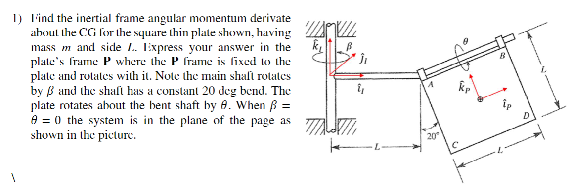 Find the inertial frame angular momentum | Chegg.com