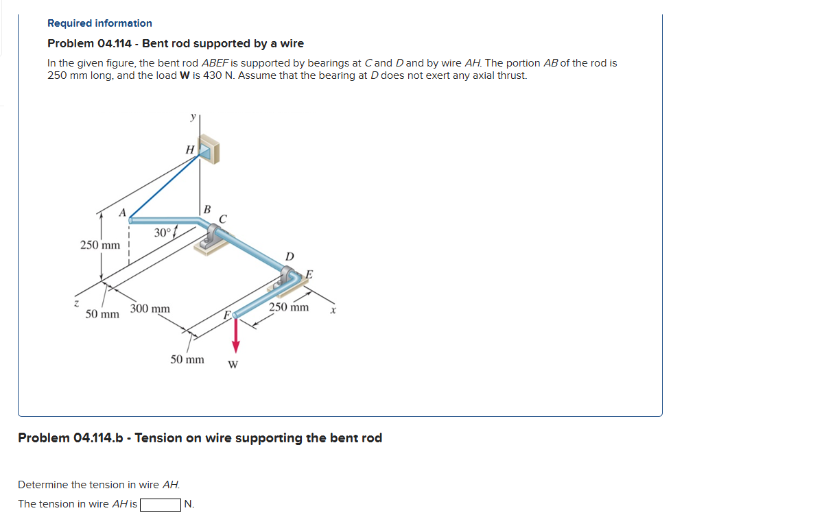 Solved Required informationProblem 04.114 - ﻿Bent rod | Chegg.com