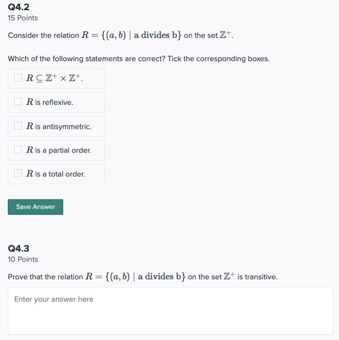 Solved Q4 Relations 45 Points Q4.1 10 Points Let R1 and R2 | Chegg.com
