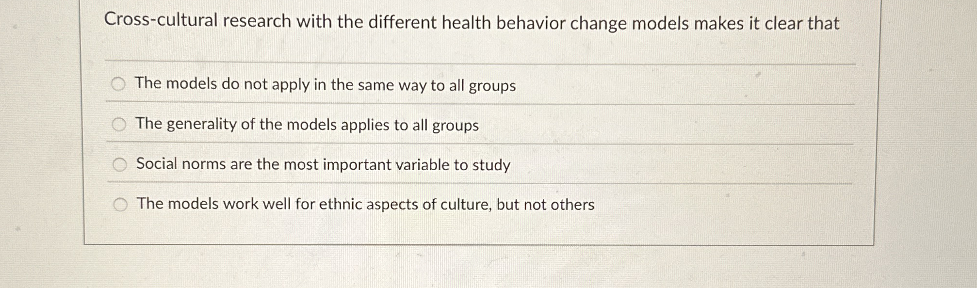 Cross-cultural research with the different health | Chegg.com