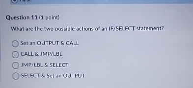 Solved Question 11 (1 ﻿point)What are the two possible | Chegg.com
