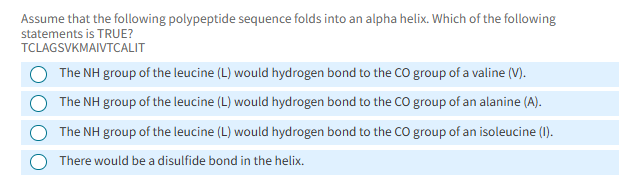 Solved Assume that the following polypeptide sequence folds | Chegg.com