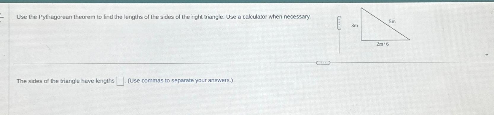 Solved Use the Pythagorean theorem to find the lengths of | Chegg.com