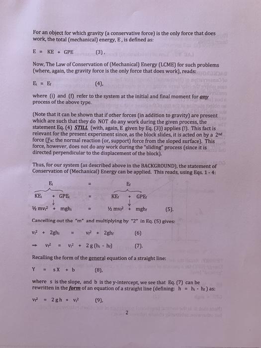 Solved LAB #5: Law of (Mechanical) Energy Conservation | Chegg.com