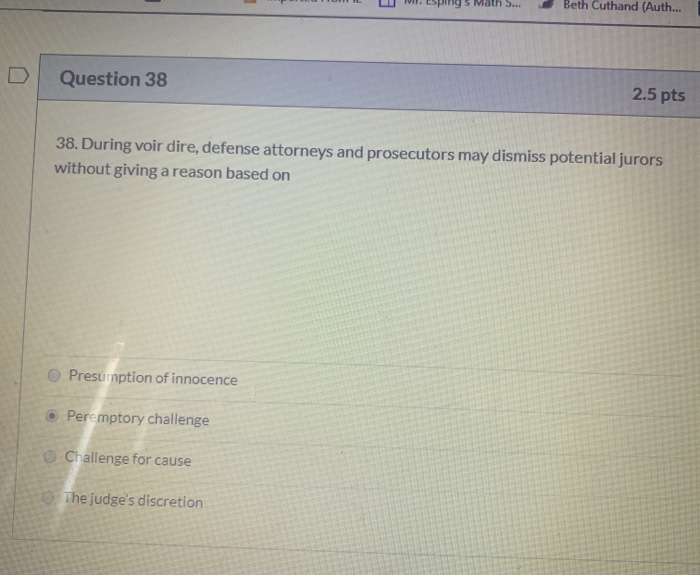 Solved Beth Cuthand (Auth... ing s Math 5... Question 38 2.5 | Chegg.com