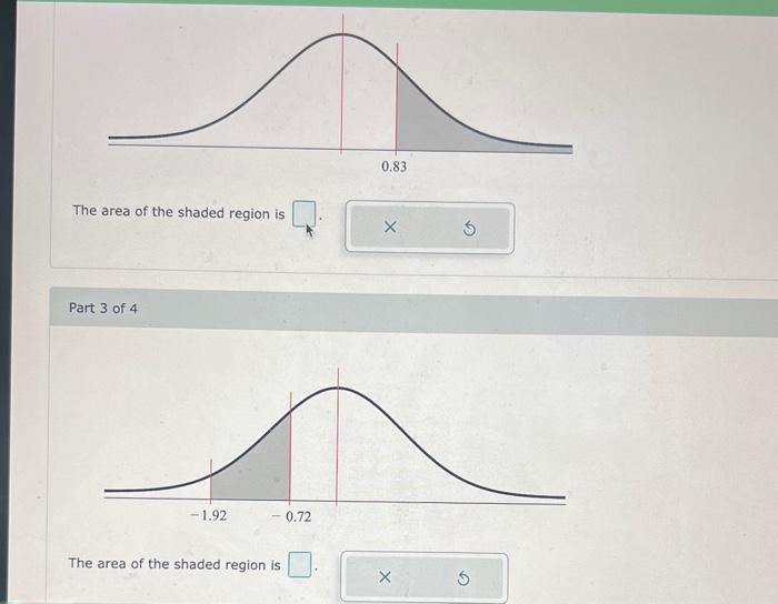 Solved Find each of the shaded areas under the standard | Chegg.com
