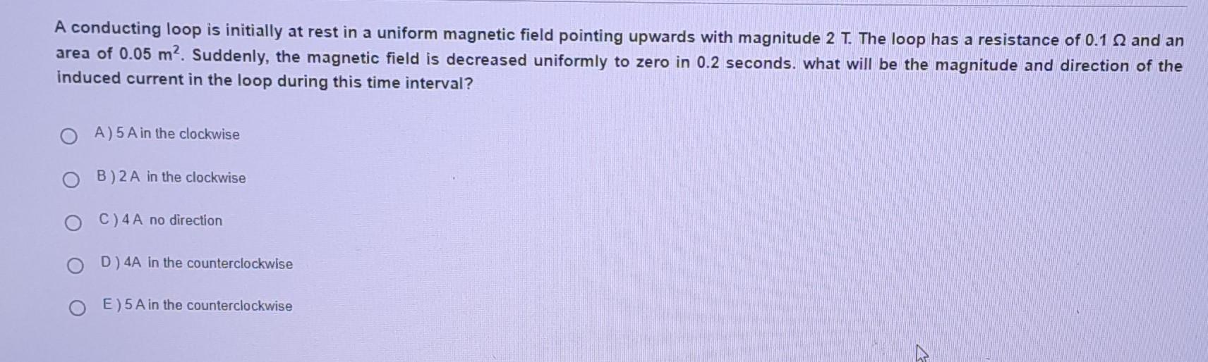 Solved A conducting loop is initially at rest in a uniform | Chegg.com