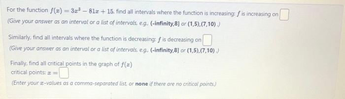 Solved Consider the function f(x)=5x3−2x on the interval | Chegg.com