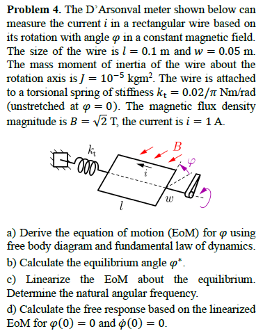 Solved Problem 4. ﻿The D'Arsonval meter shown below | Chegg.com
