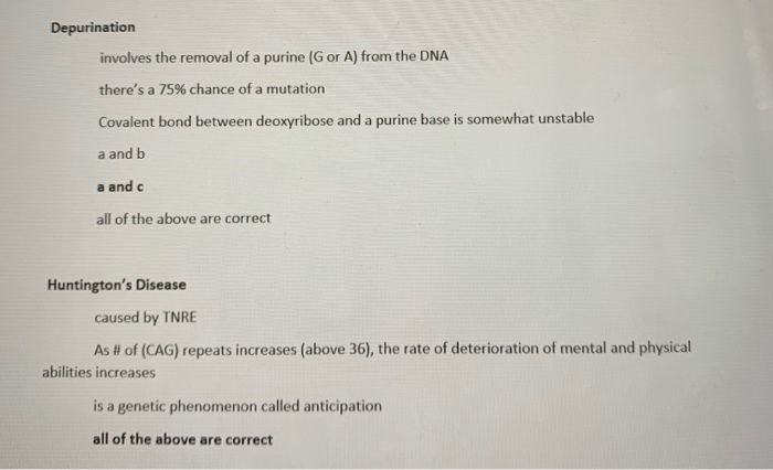 Solved Depurination involves the removal of a purine (G or | Chegg.com