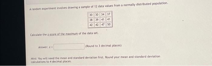 Solved A random experiment involves drawing a sample of 12 | Chegg.com