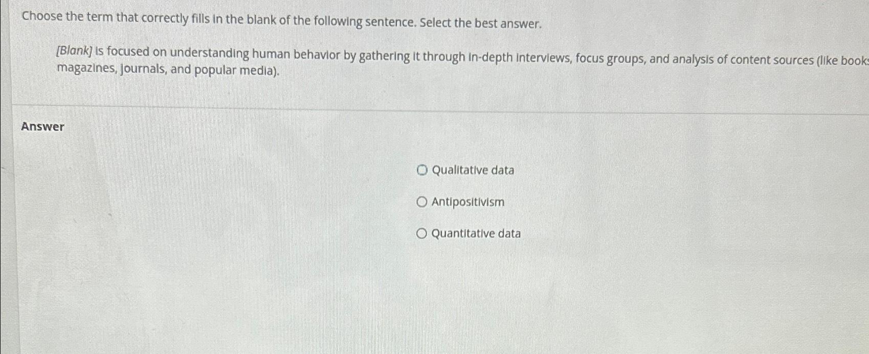 Solved Choose the term that correctly fills in the blank of | Chegg.com