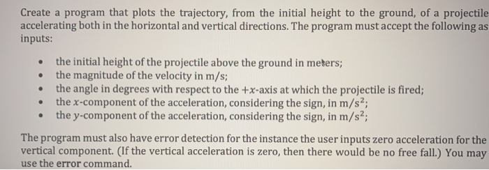 Solved PROBLEM 4: In your physics class, projectile motion | Chegg.com
