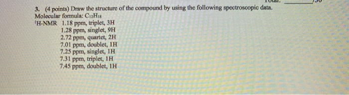 Solved 3. (4 points) Draw the structure of the compound by | Chegg.com