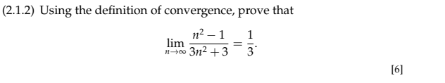 Solved (2.1.2) Using the definition of convergence, prove | Chegg.com