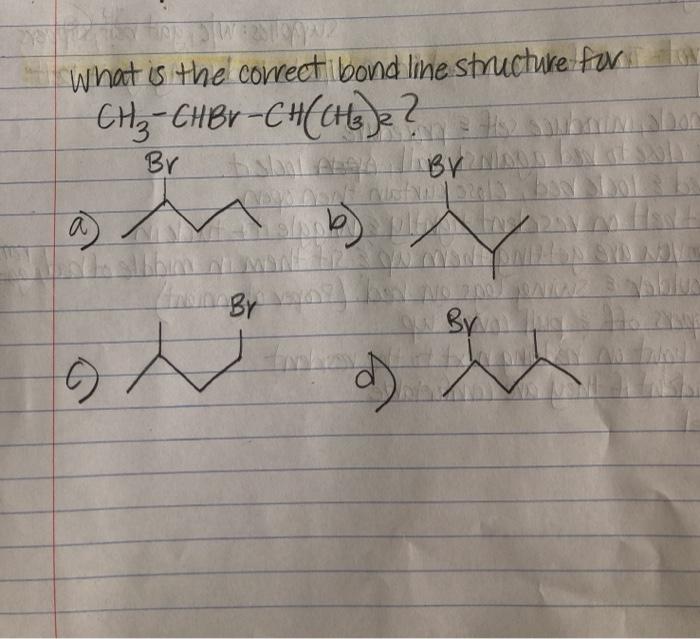Solved What is the correct i bond line structure for | Chegg.com