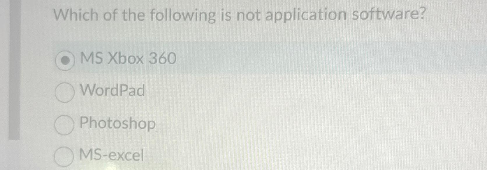 Solved Which of the following is not application software?MS | Chegg.com