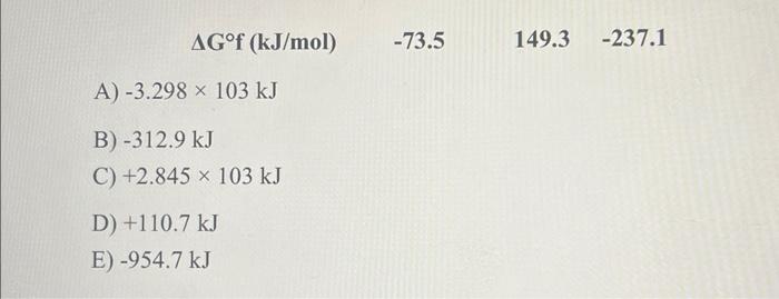 Solved 9) Calculate the ΔG∘rxn using the following | Chegg.com
