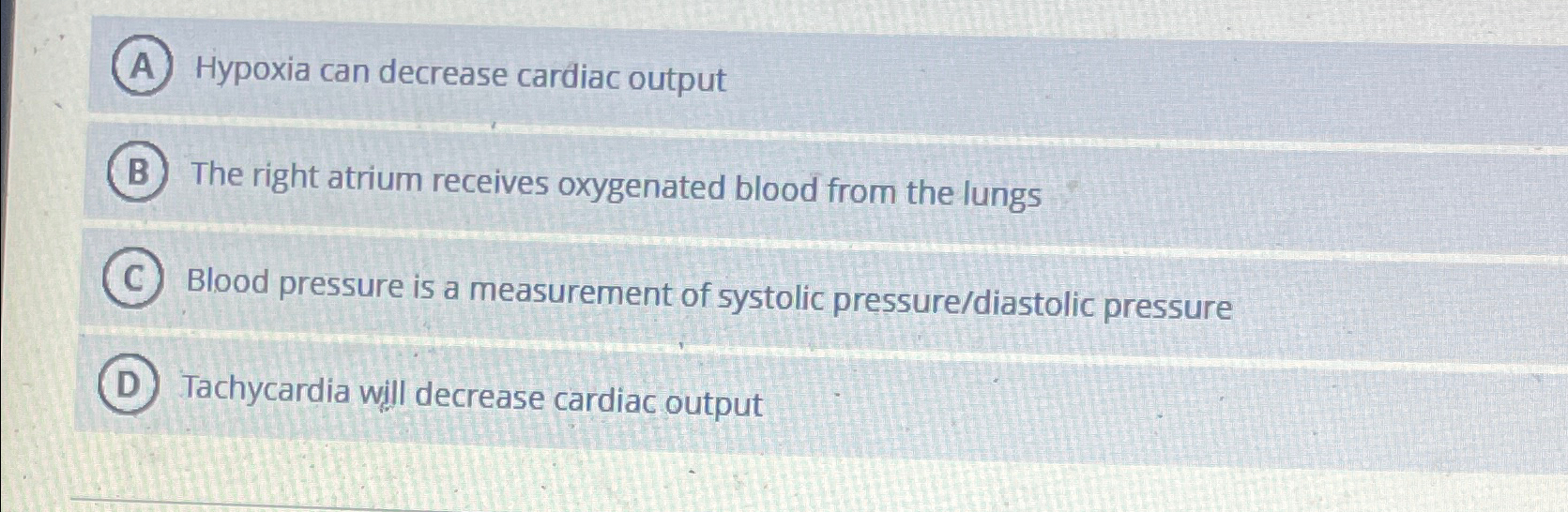 Solved Hypoxia can decrease cardiac outputThe right atrium | Chegg.com