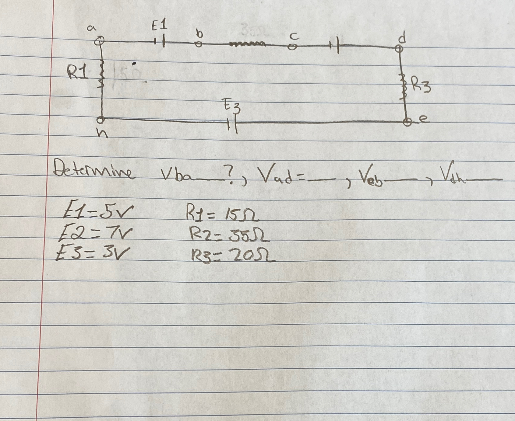Solved Determine V ﻿ba | Chegg.com