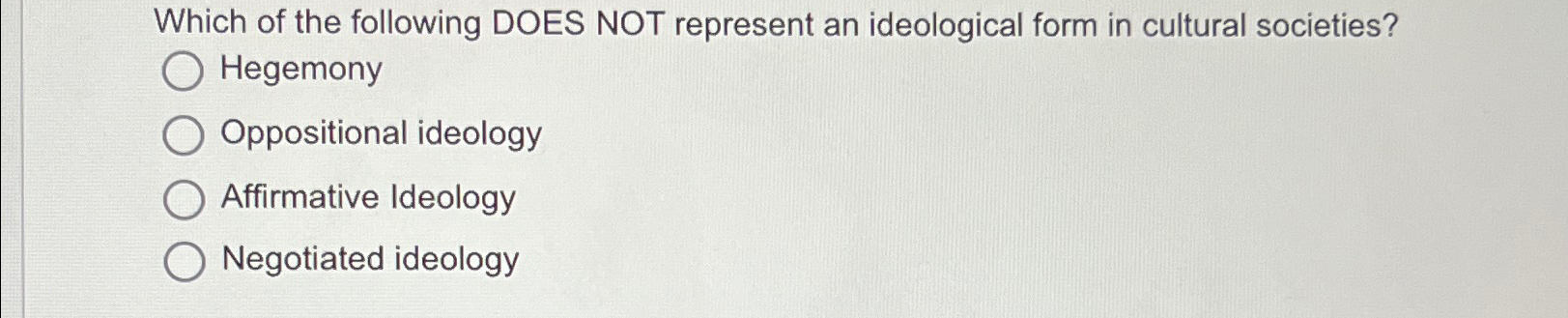 Solved Which of the following DOES NOT represent an | Chegg.com