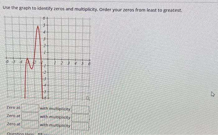 Solved Use the graph to identify zeros and multiplicity. | Chegg.com Solved Use the graph to identify zeros and multiplicity. | Chegg.com