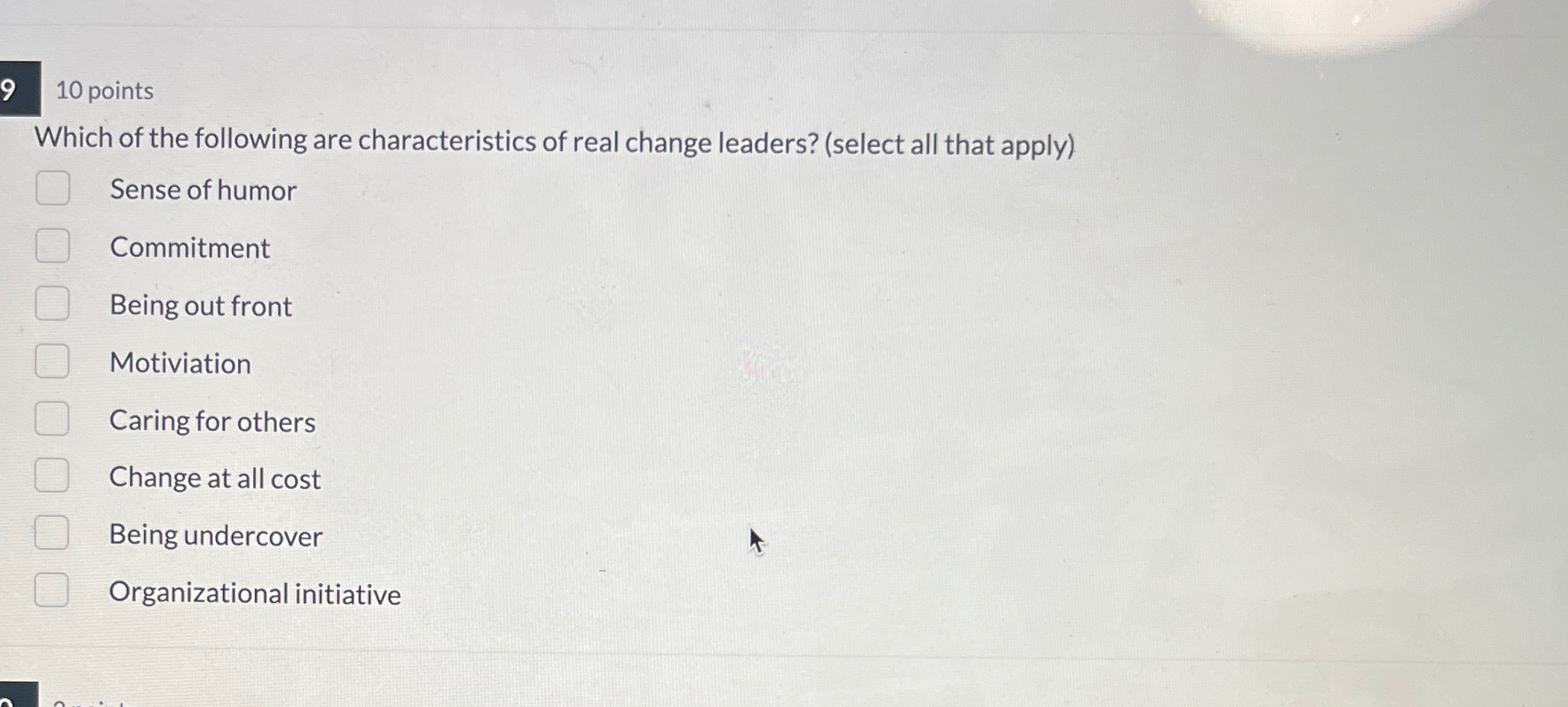 Solved 10 ﻿pointsWhich of the following are characteristics | Chegg.com