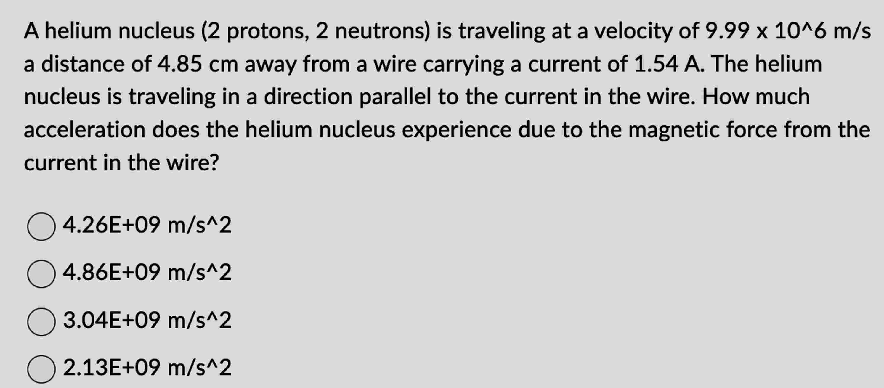 Solved A helium nucleus ( 2 ﻿protons, 2 ﻿neutrons) is | Chegg.com