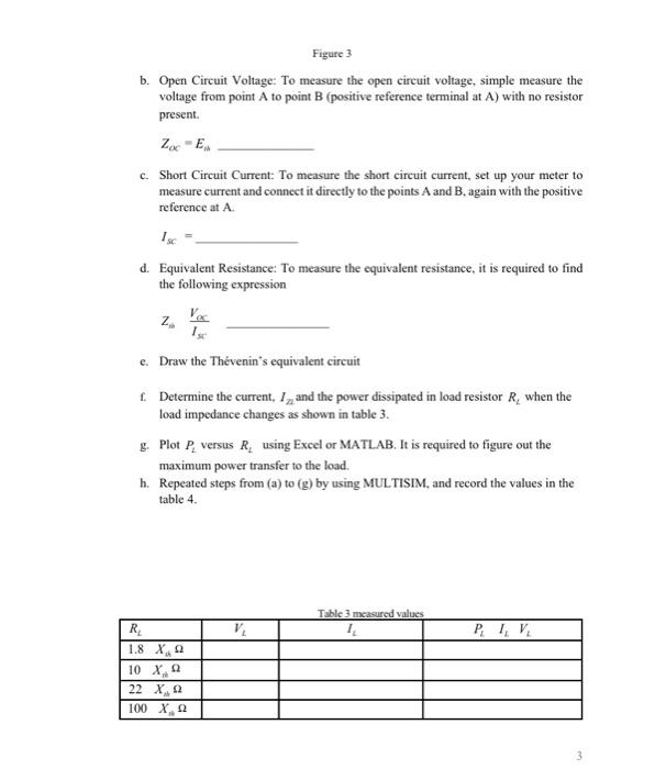 Figure 3 b. Open Circuit Voltage: To measure the open | Chegg.com
