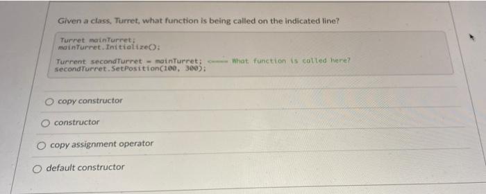 Solved Which of the following is a destructor for a class | Chegg.com