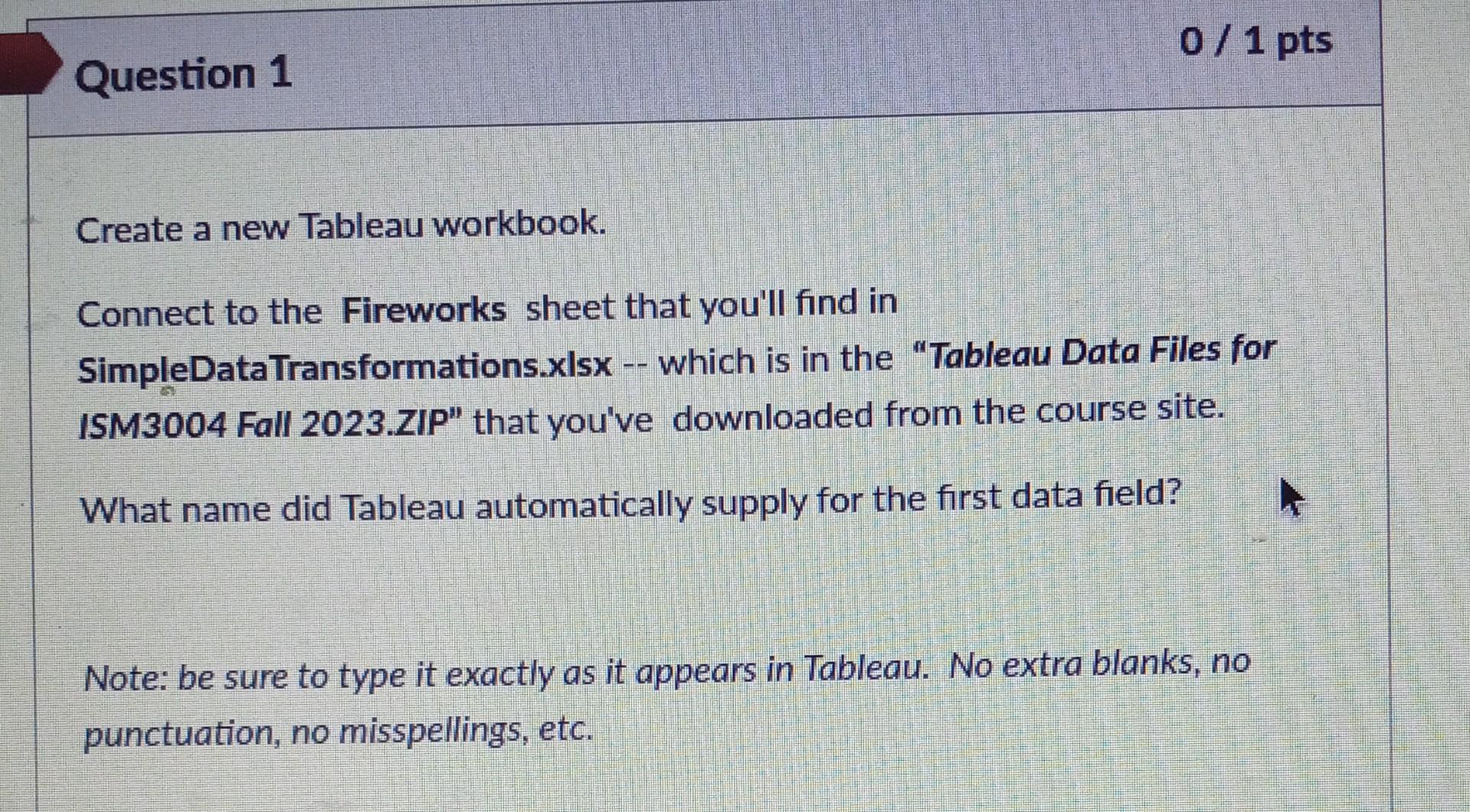 Create a new Tableau workbook. Connect to the | Chegg.com