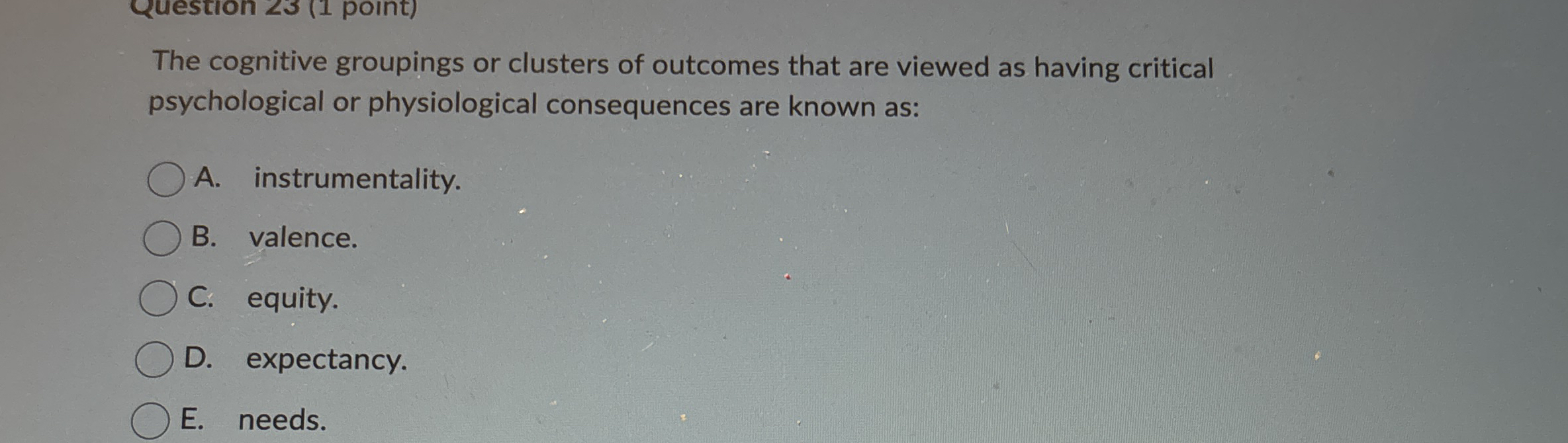 Solved The cognitive groupings or clusters of outcomes that | Chegg.com