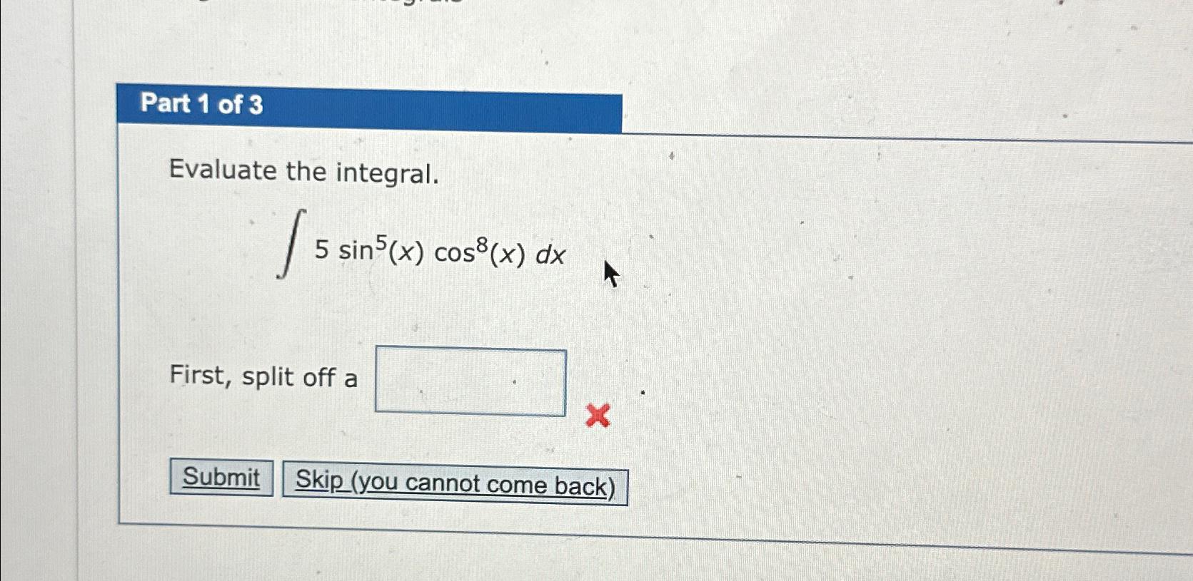 Solved Part 1 ﻿of 3Evaluate the | Chegg.com