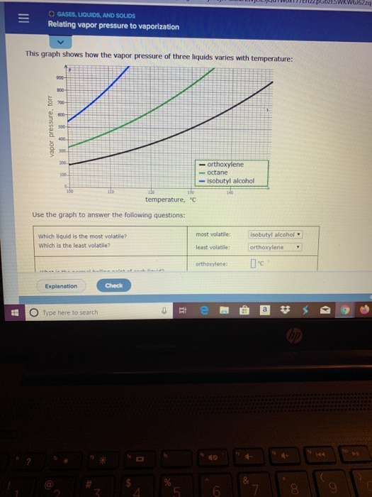Solved O GASES, LIQUIDS, AND SOLIDS Relating vapor pressure | Chegg.com