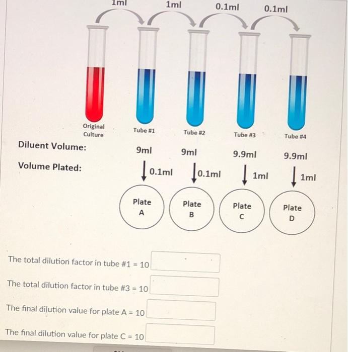 Solved You perform a serial dilution as shown in the figure | Chegg.com