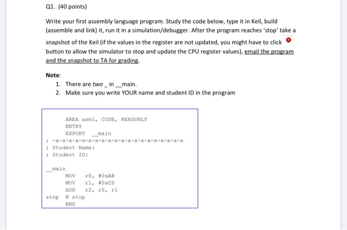 Given the following ARM code insert ARM instruction | Chegg.com