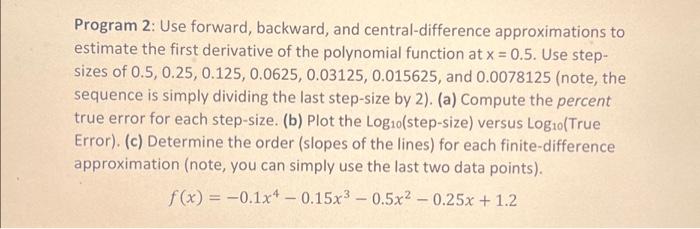 Solved Program 2: Use forward, backward, and | Chegg.com