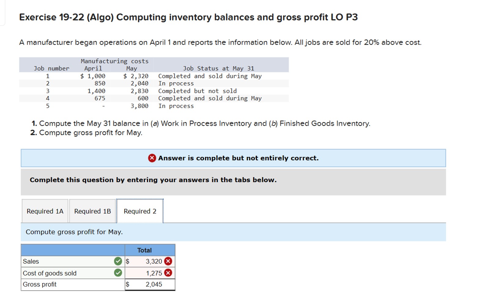Solved Exercise 19-22 (Algo) ﻿Computing inventory balances | Chegg.com