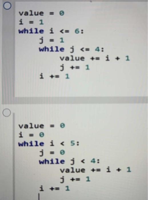 Solved Below is a script that contains for-loops. Select the | Chegg.com