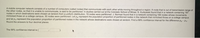 Solved A mobile computer network consists of a number of | Chegg.com